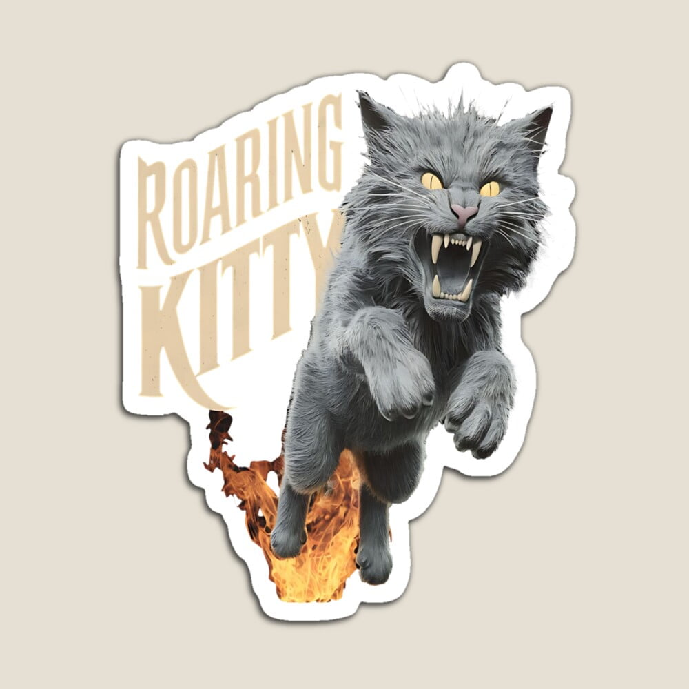 Kira - Roaring Kitty Sticker - 5045 Hot Trending Vinyl Stickers ...