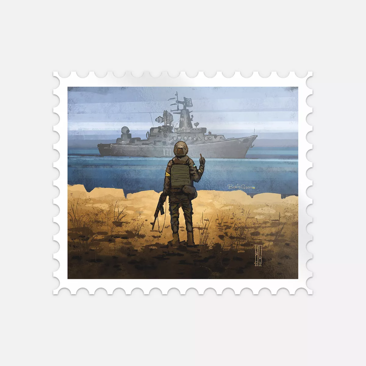 Kira Russian Warship Go Yourself Postage Sticker Car Bumper Vinyl Decal ...