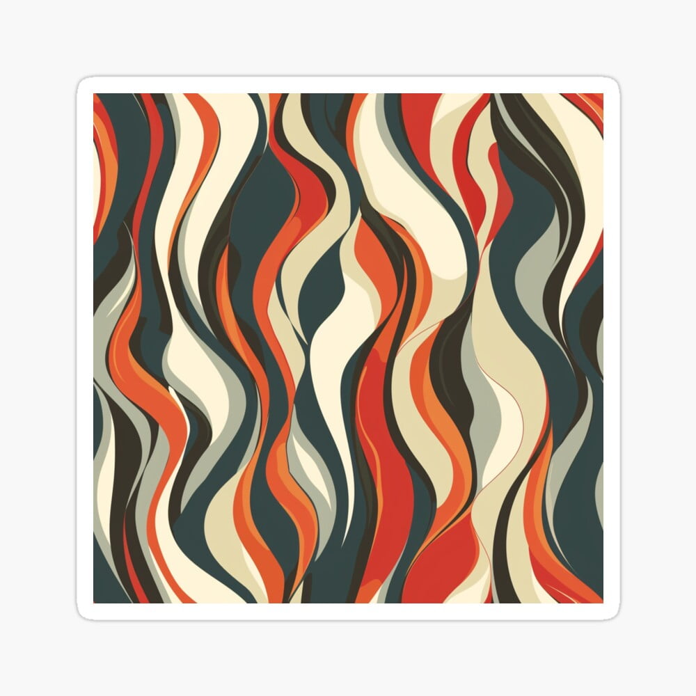Kira Shifted Dynamics: Lines And Colors Sticker - Kir 1704 Decorative ...