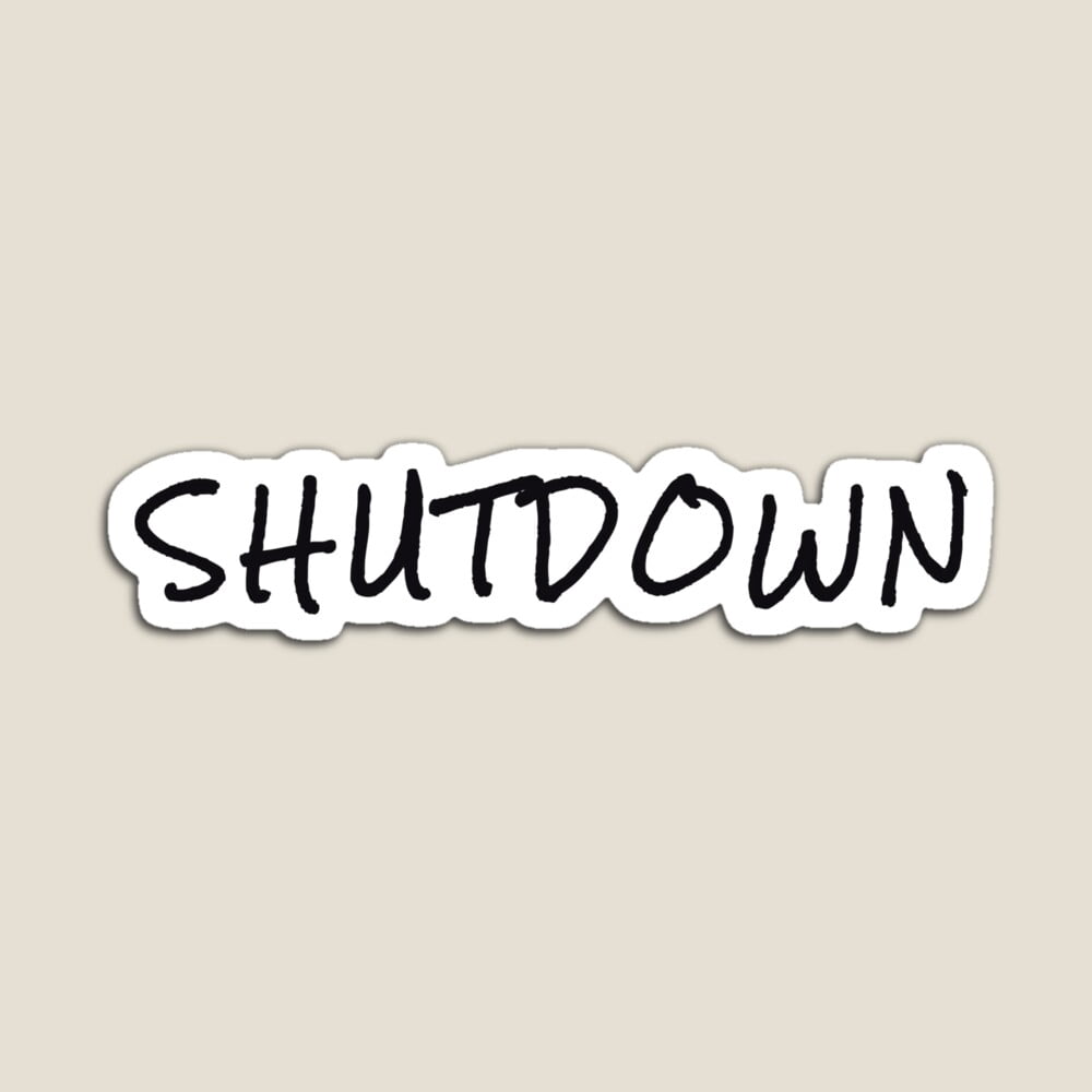 Kira - Shutdown Sticker Hot Trending Vinyl Stickers - Walmart.com