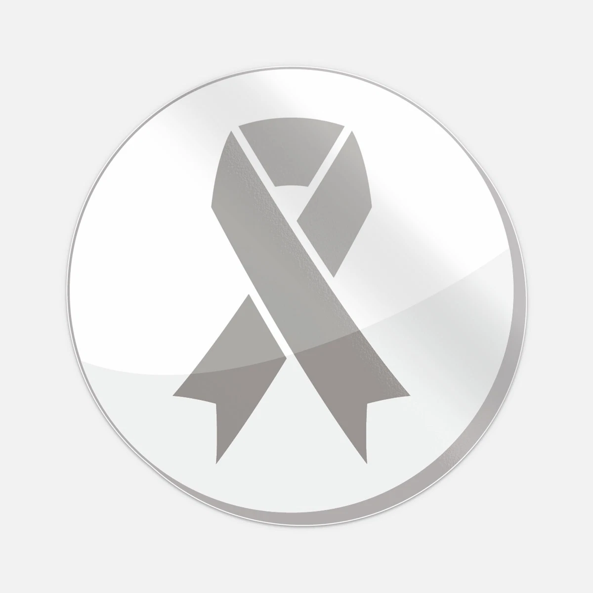 Kira Silver Ribbon Round Car Bumper Sticker Decal Waterproof Sticker ...