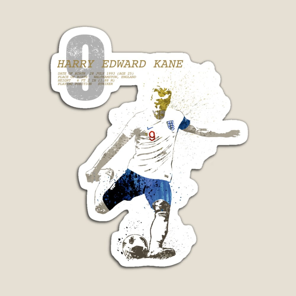 Kira - Soccer Art / Kane / On White Sticker Hot Trending Vinyl Stickers ...