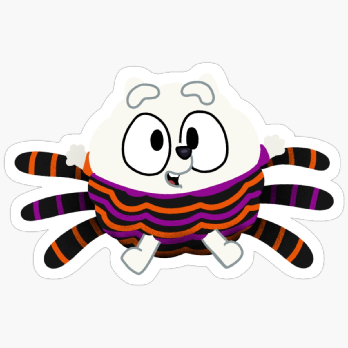 Kira Spider Pom Pom - Bluey Halloween Sticker Waterproof Sticker for ...