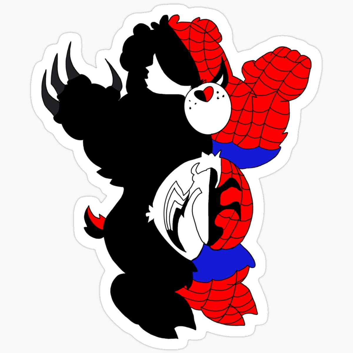 Kira Spidey vs Venom Sticker Waterproof Sticker for Water Bottles ...