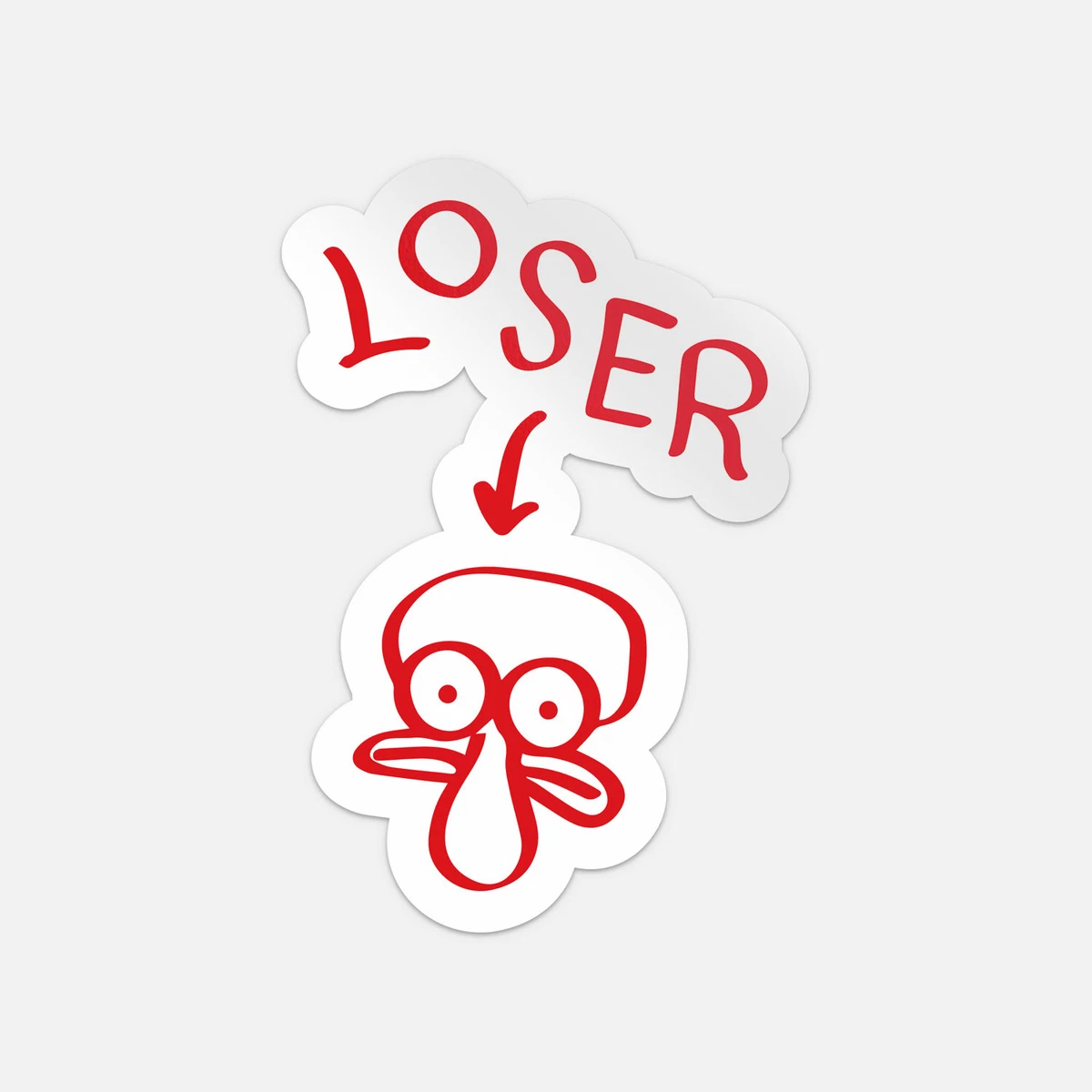 Kira Squidward Loser Car Bumper Vinyl Sticker Decal Waterproof Sticker ...