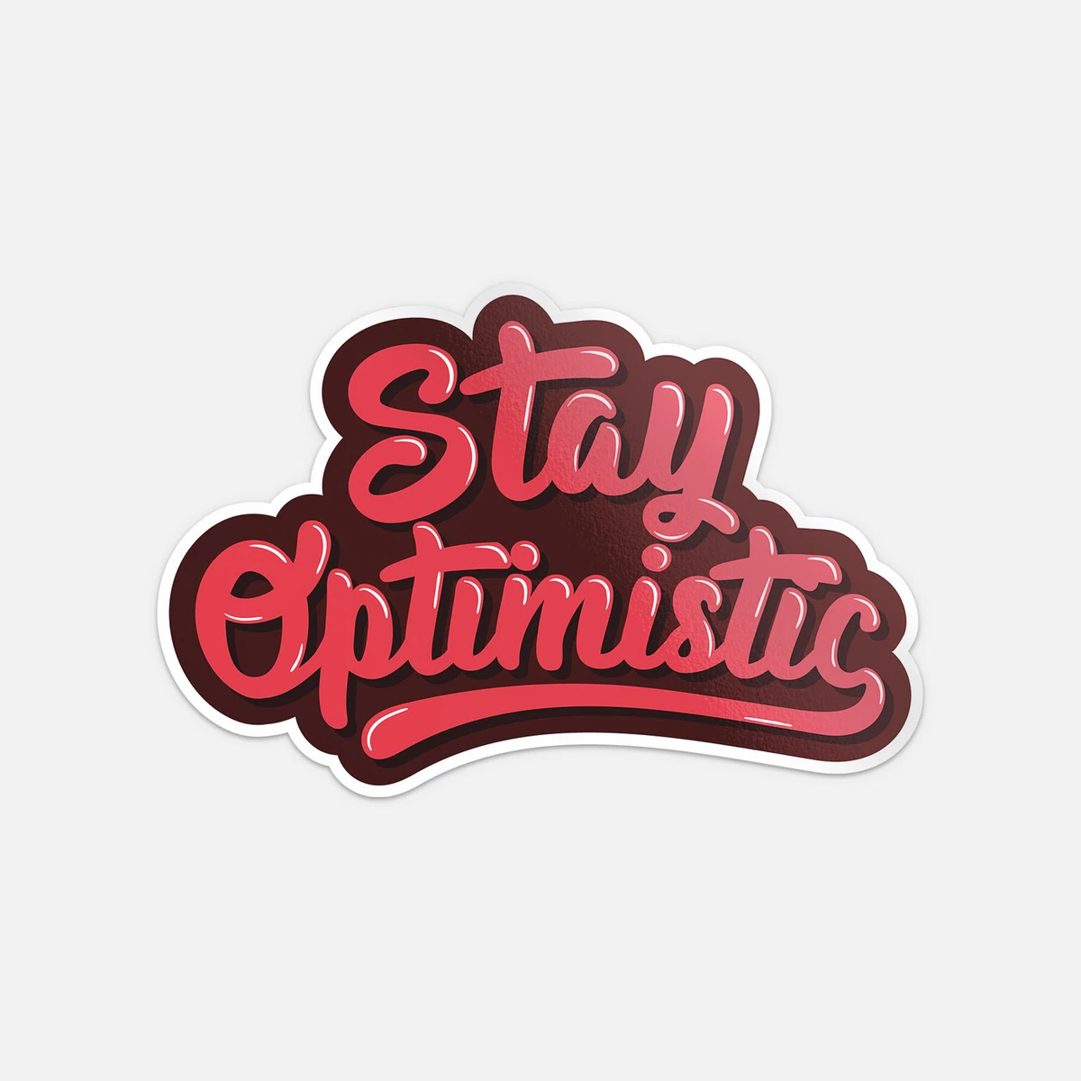 Kira Stay Optimistic Slogan Car Bumper Vinyl Sticker Decal Waterproof ...