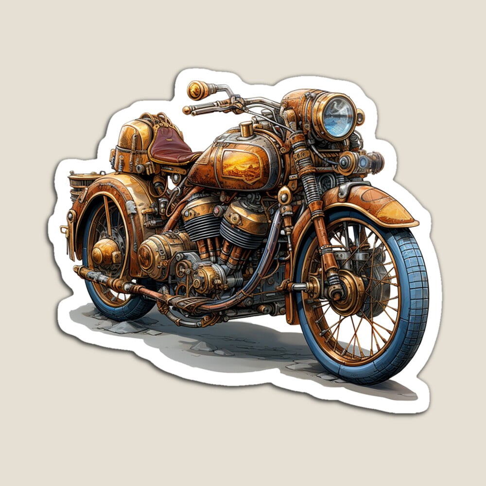 Kira - Steampunk Motorbike Sticker - 3281 Hot Trending Vinyl Stickers ...