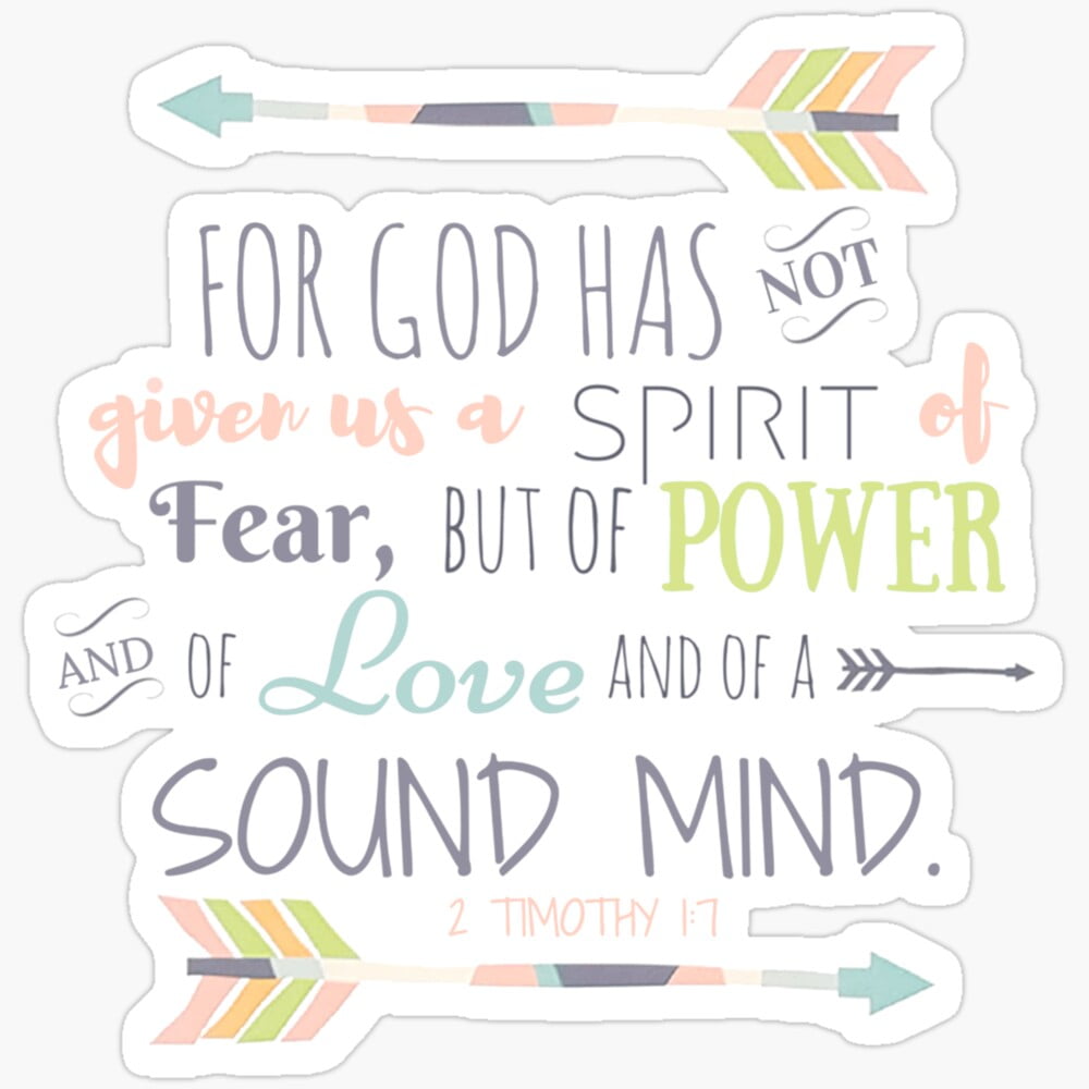 Kira Sticker 2 Timothy 1:7 Bible Verse - Perfect Birthday Gift For ...