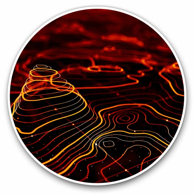 Kira Sticker With 3D Topographic Map Geography Cool Gift Decorative ...