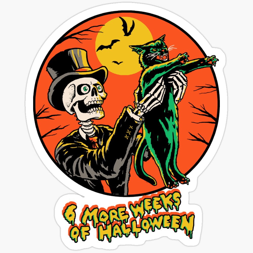 Kira Sticker - 6 More Weeks Of Halloween Sticker - Single, Trio, Or ...