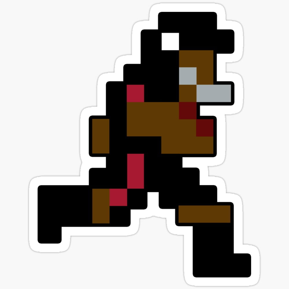 Kira Sticker - 8-Bit Atlanta Retro Pixel Football Player - Phone ...