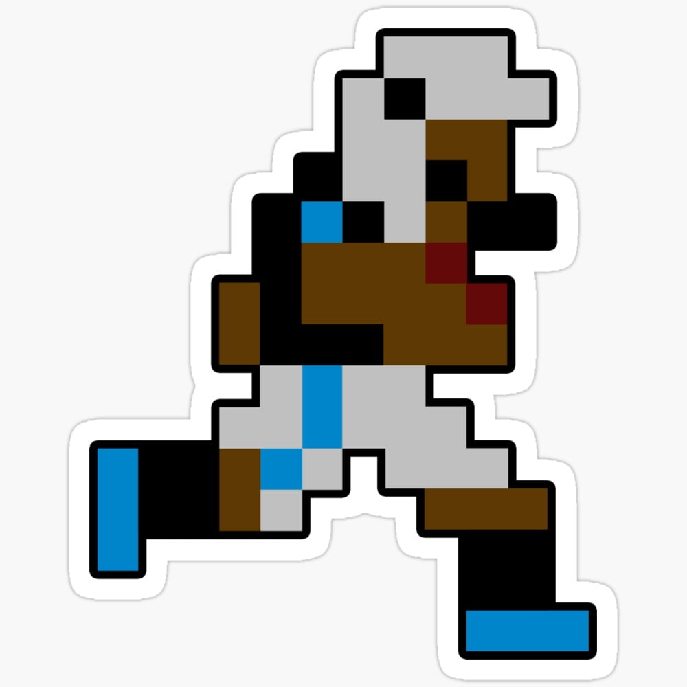Kira Sticker - 8-Bit Carolina Retro Pixel Football Player - Phone ...