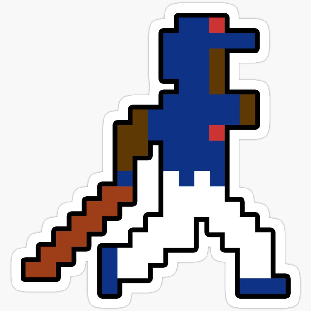 Kira Sticker - 8-Bit Chicago Retro Pixel Baseball Player - Phone ...