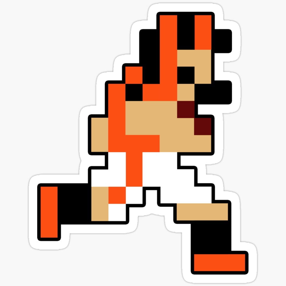 Kira Sticker - 8-Bit Cincinnati Retro Pixel Football Player - Phone ...