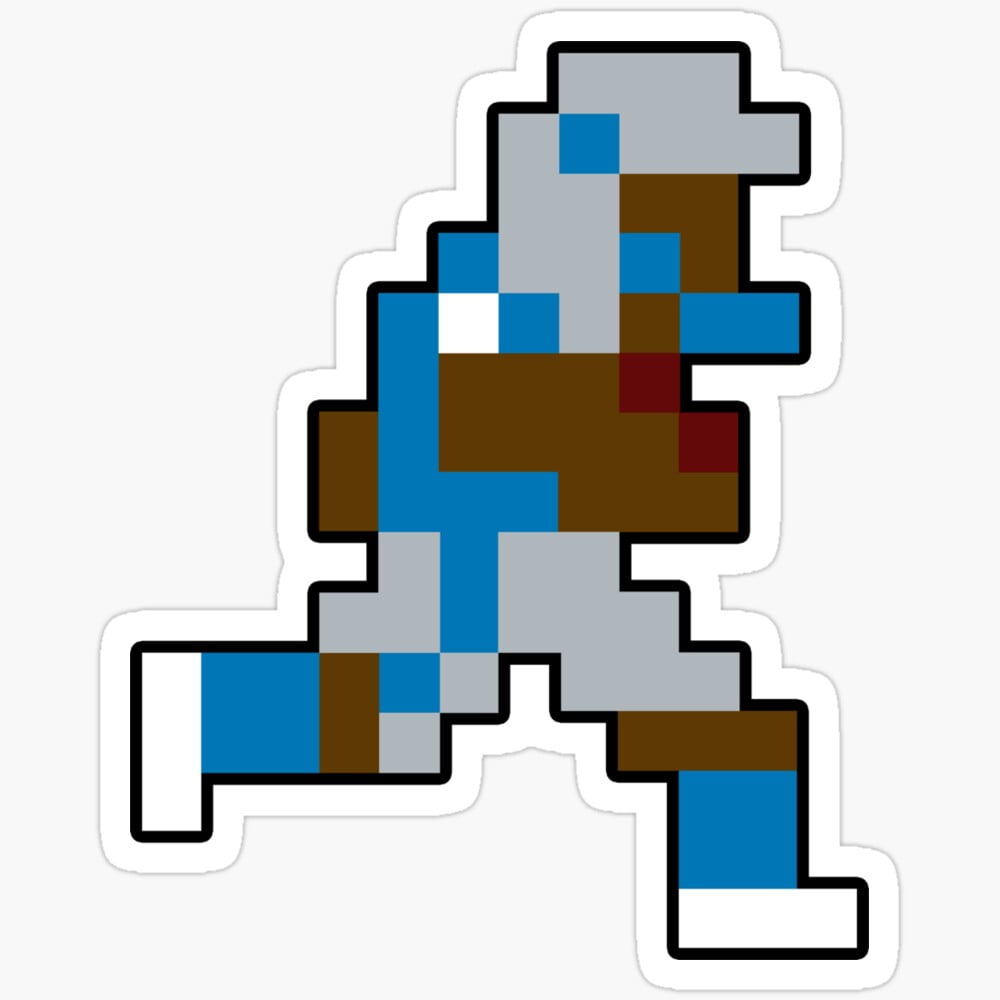 Kira Sticker - 8-Bit Detroit Retro Pixel Football Player - Phone ...