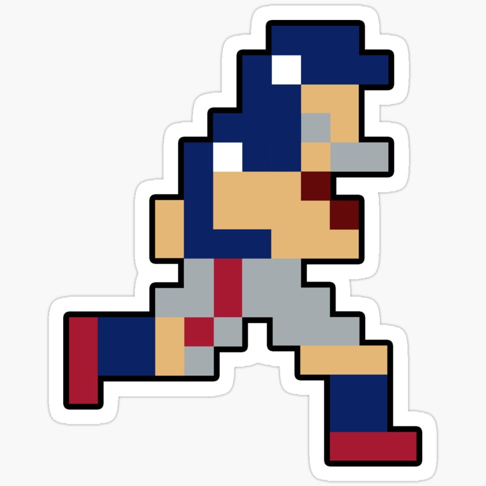 Kira Sticker - 8-Bit New York Retro Pixel Football Player - Phone ...