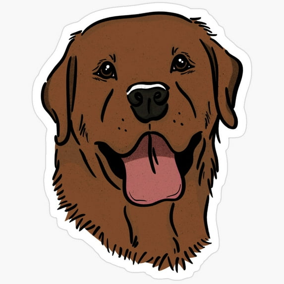 Kira Sticker - A Happy Fox Red Lab Sticker, Funny Waterproof Decal For ...