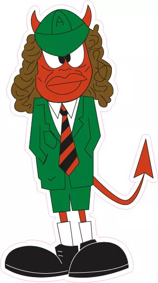 Kira Sticker With Acdc Angus Young Cartoon Devil Window Decal ...