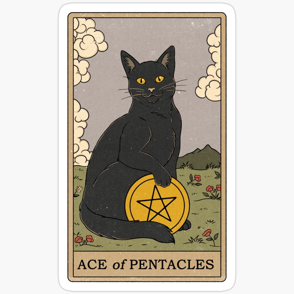 Kira Sticker - Ace Of Pentacles Perfect Sticker Gift For Everyone ...