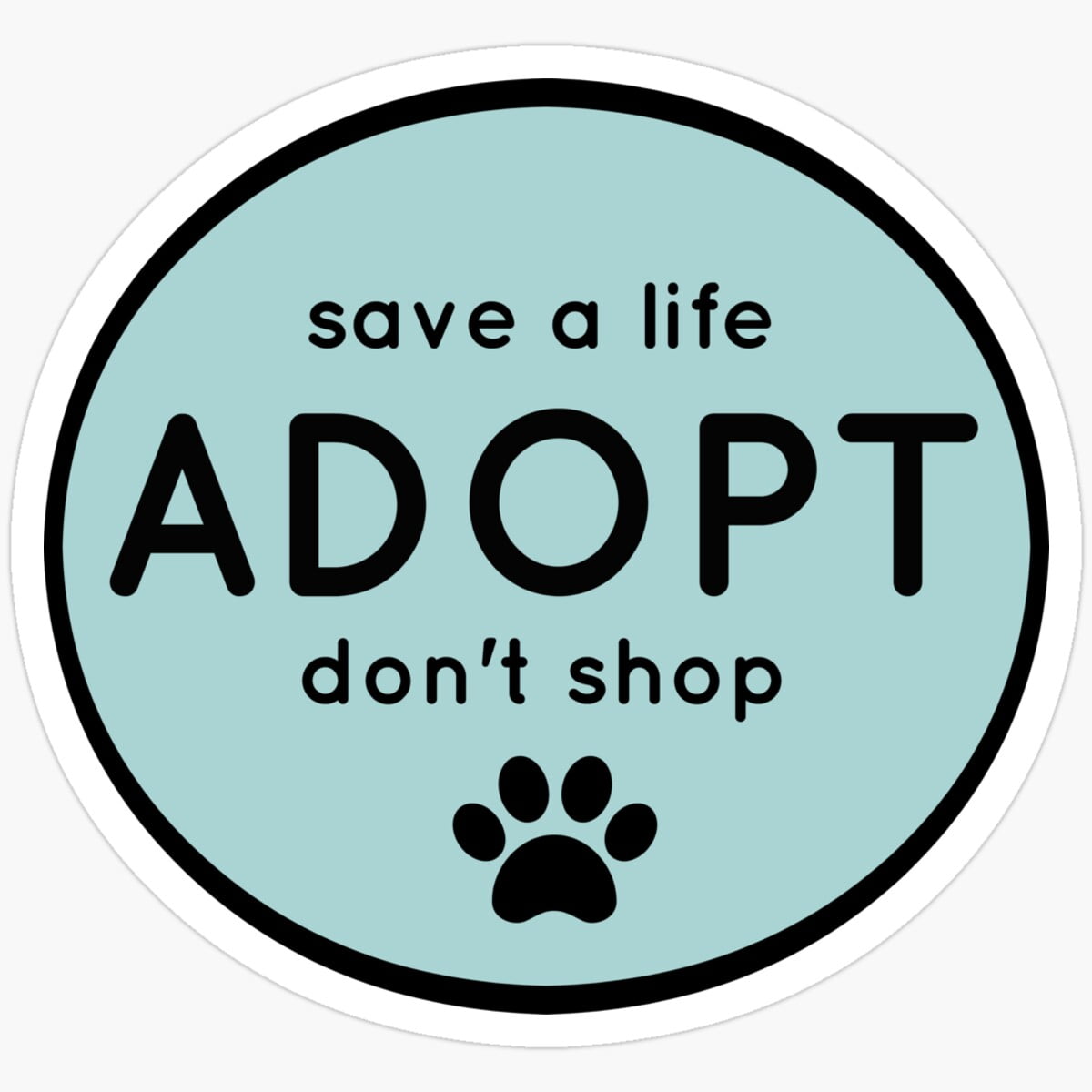 Kira Sticker - Adopt Sticker, Funny Waterproof Decal For Pet Lovers ...