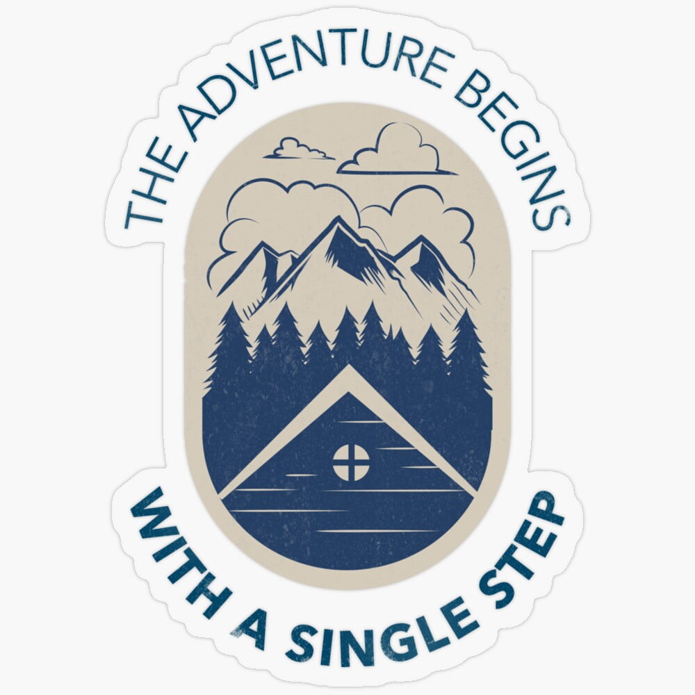 Kira Sticker With The Adventure Begins With A Single Step Decorative ...