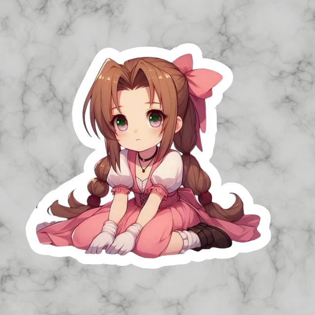 Kira Sticker With Aerith Gainsborough, Final Fantasy 7, Ff7, Glossy ...