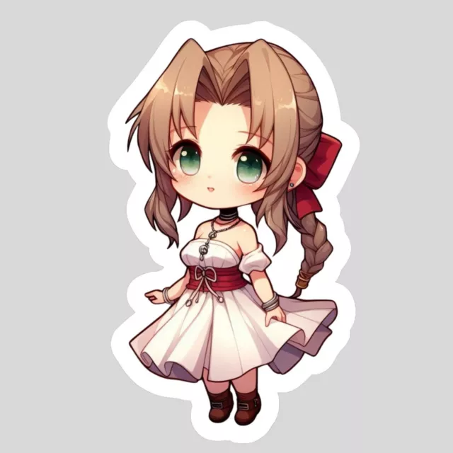 Kira Sticker With Aerith Gainsborough, Final Fantasy Vii, Ff7 Cute ...