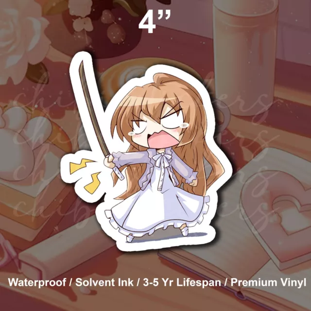 Kira Sticker With Aisaka Taiga Toradora! Sword Anime Chibi Car Window ...