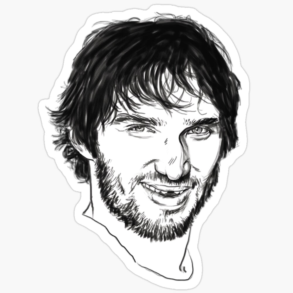 Kira Sticker - Alex Ovechkin Face Drawing Gift For You - Phone Stickers ...