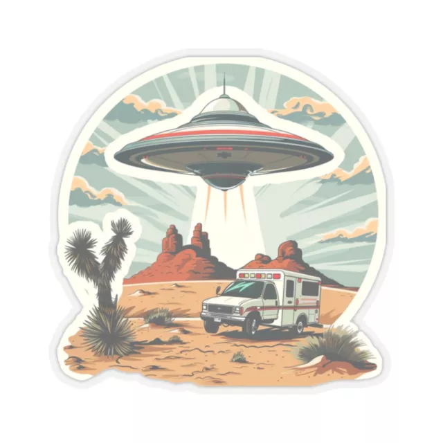 Kira Sticker With Alien Ufo Abduction Paramedic Vehicle Vinyl Decal Uap ...