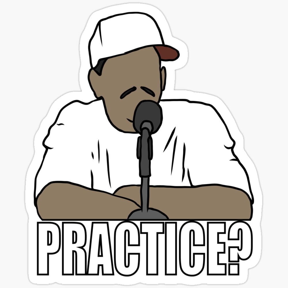 Kira Sticker - Allen Iverson "Practice?" Sticker - Single, Trio, Or ...