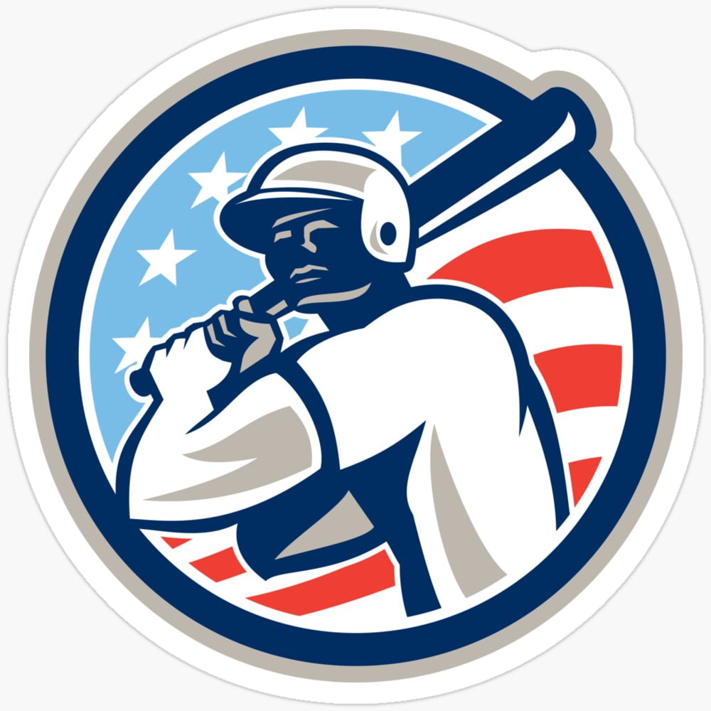 Kira Sticker - American Baseball Batter Hitter Circle Retroperfect ...