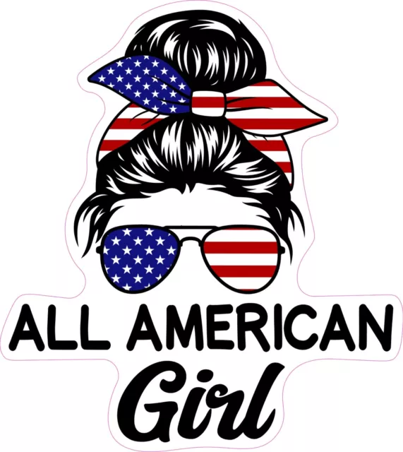 Kira Sticker With American Girl Hair Bun W/Text Window Decal Decorative ...