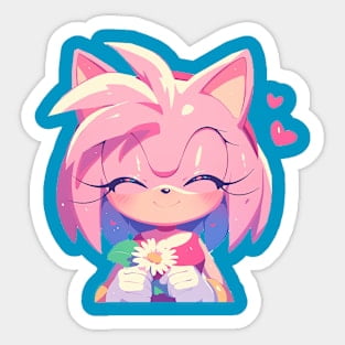 Kira Sticker With Amy Rose Sticker & Game, Gaming, Knuckles The Echidna ...