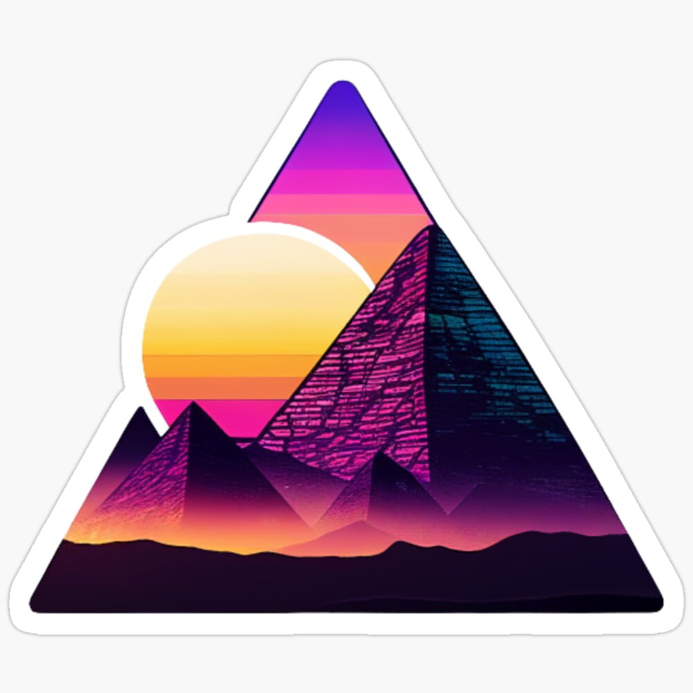 Kira Sticker - Ancient Egyptian Pyramids Reimagined - Phone Stickers ...