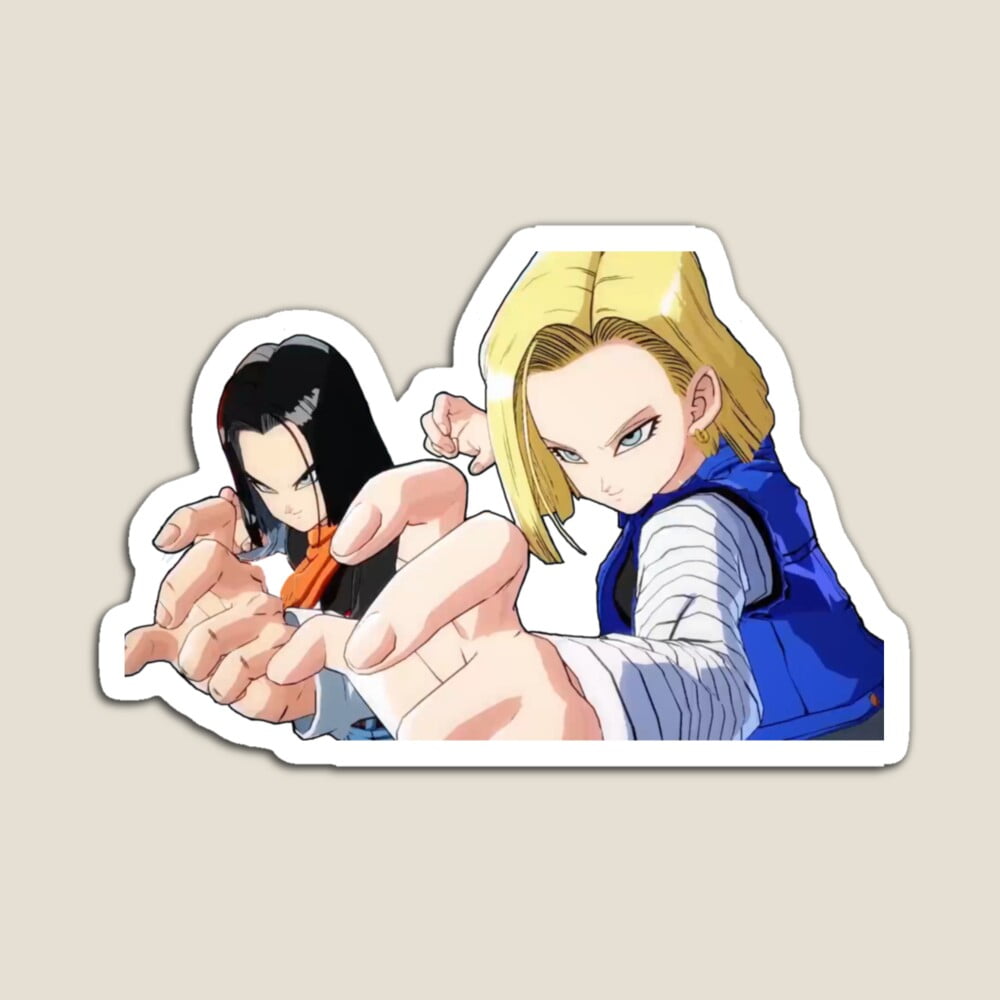 Kira Sticker With Android 17 & Android 18 - Accel Dance Decorative ...