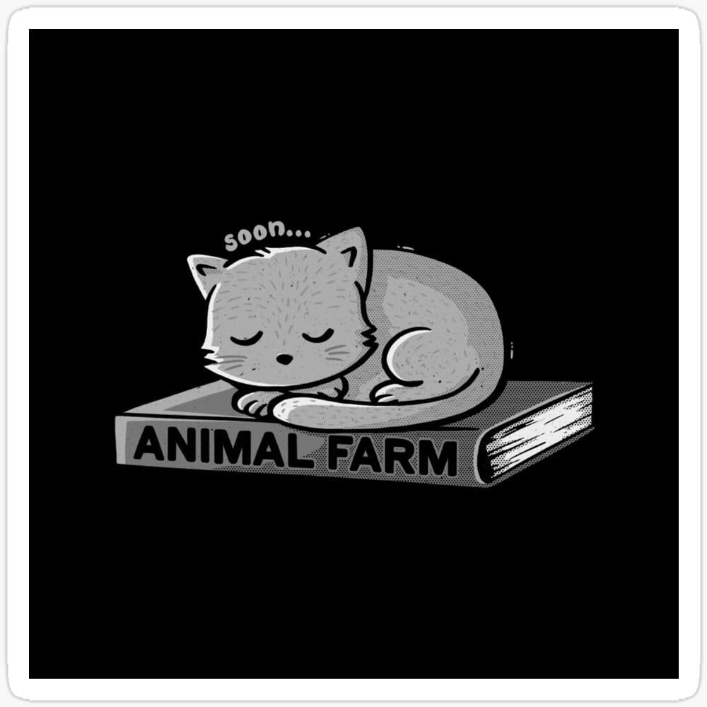 Kira Sticker - Animal Farm Black Sticker - Walmart.com