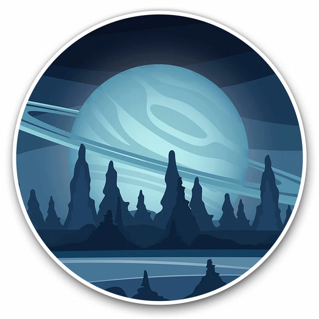 Kira Sticker With Animated Alien Planet Saturn Cool Gift Decorative ...
