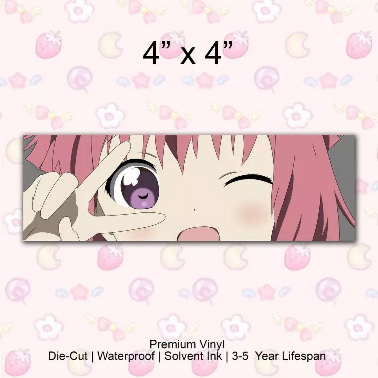 Kira Sticker With Anime Girl Chibi Peace Sign Vinyl Decal Sticker ...
