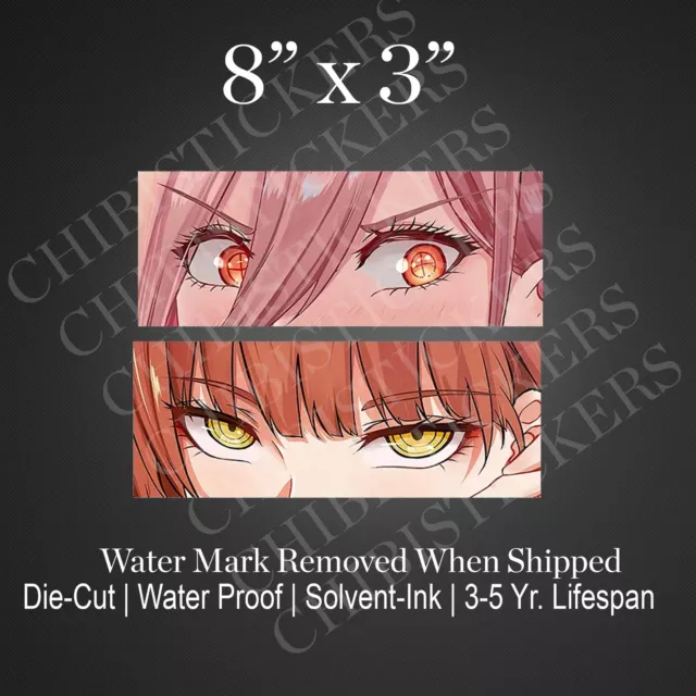 Kira Sticker With Anime Pink Eyes Decal Anime Girl 2 Pack Decorative ...