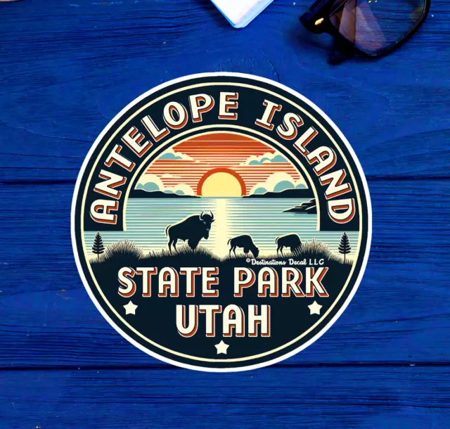 Kira Sticker With Antelope Island State Park Utah Decal Indoor Outdoor ...
