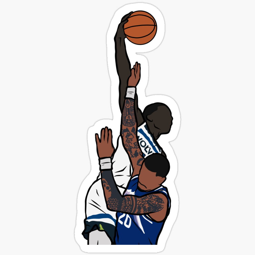 Kira Sticker - Anthony Edwards Dunks On John Collins 2 Sticker - Single ...