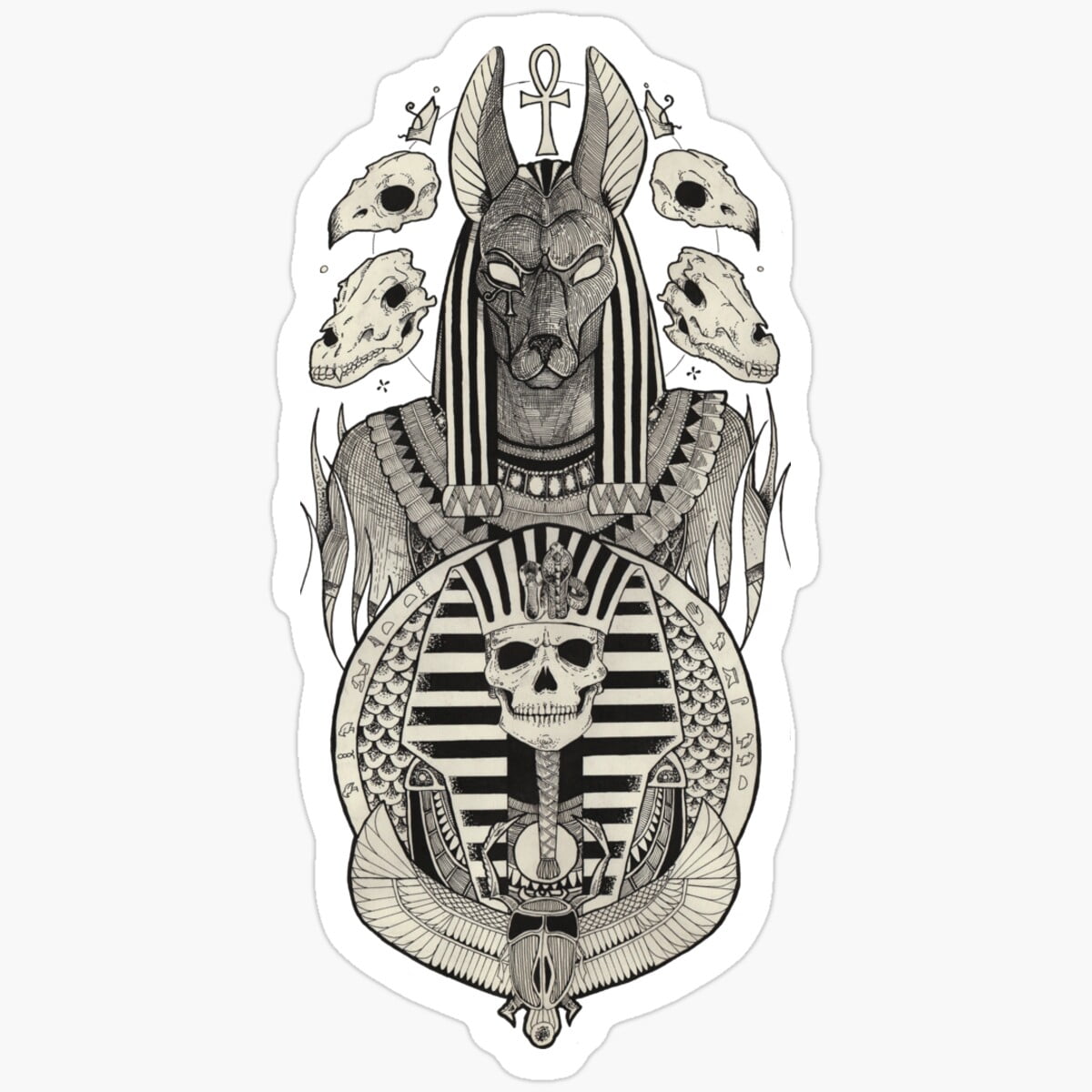 Kira Sticker - Anubis. Sticker, Funny Waterproof Decal For Pet Lovers ...