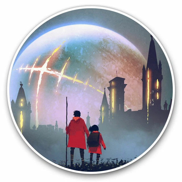 Kira Sticker With Apocalyptic City Planet Fantasy Art Cool Gift ...