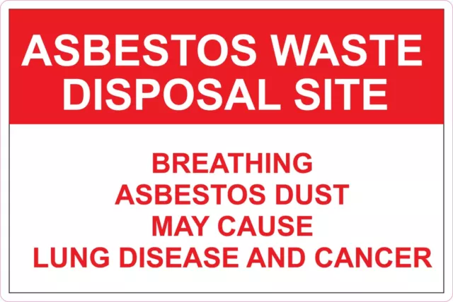 Kira Sticker With Asbestos Waste Disposal Site Warning Sign Window ...