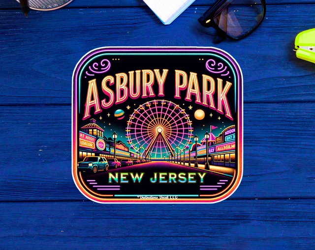 Kira Sticker With Asbury Park, New Jersey Light Decal Ferris Wheel Nj ...