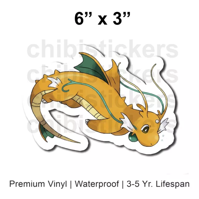 Kira Sticker With Ash Pokemon Dragonite Dragonair Vinyl Pikachu Cute ...
