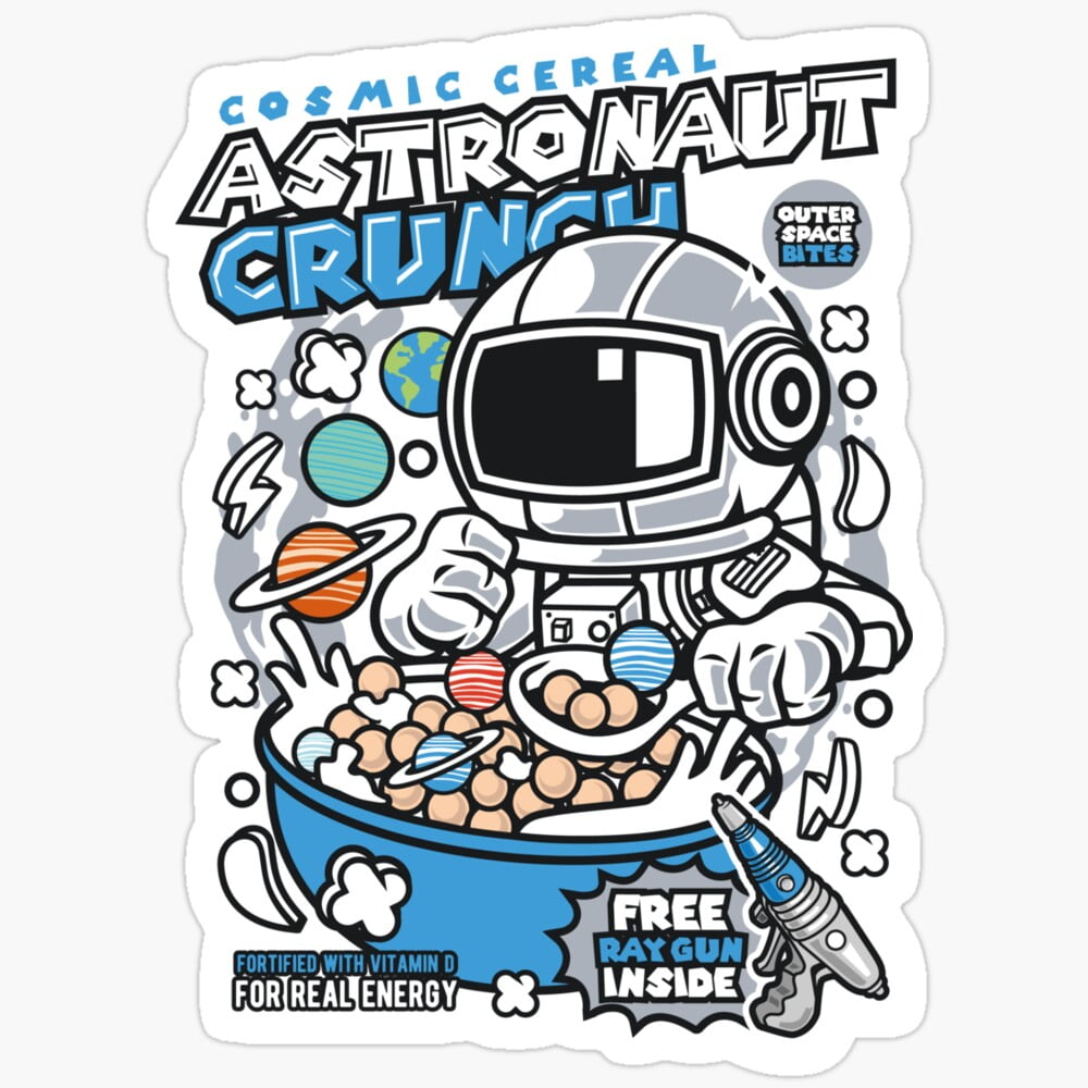 Kira Sticker - Astronaut Crunch Cosmicpace Cereal Design Breakfast Fan Perfect Gift for everyone ...