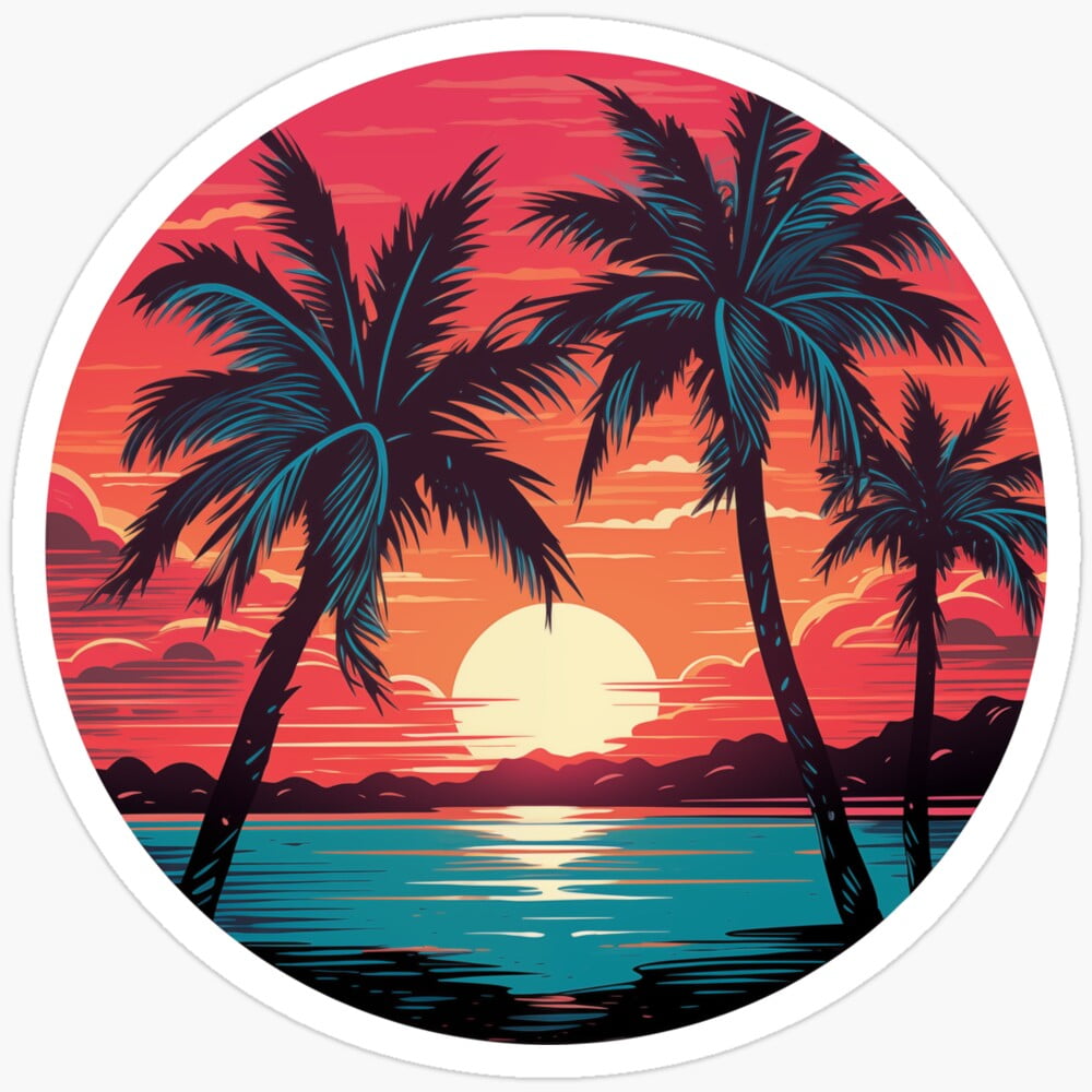 Kira Sticker At The Foot Of The Palm Trees - Perfect Birthday Gift For ...