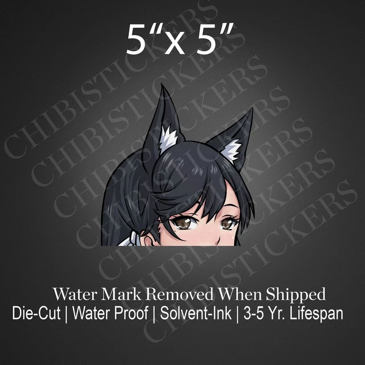 Kira Sticker With Atago Azur Lane Anime Cat Ears Window Vinyl Decal ...
